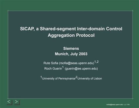 A Sicap Shared Segment Based Inter Domain Control Aggregation Protocol