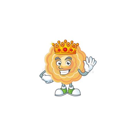 A Stunning Of Chinese Mooncake Stylized Of King On Cartoon Mascot Style