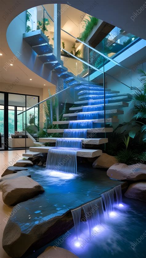 Majestic Staircase With Golden Railings Polished Stone Steps And An Elegant Home Stepes