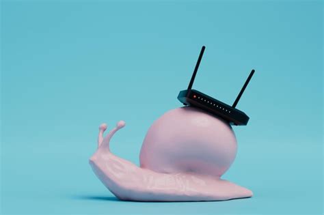 Premium Photo Slow Wifi Internet Weak Modem For Signal Distribution