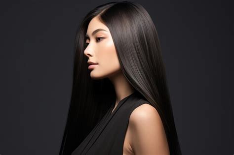 Premium Ai Image Illustration Of Sassoon Hair Model Beautiful Asian