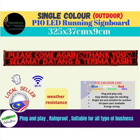 P Led Display Signboard Running Board Outdoor L Cm X H Cm X W Cm Shopee Malaysia