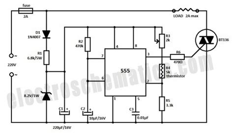 555 Temperature Controller Circuit 555 Circuit Circuit Diagram