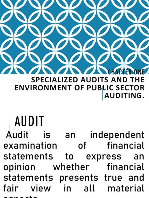 Chapter 1 Ppt Specialized Audit And The Environment Of Public Sector Auditing Pdf Audit