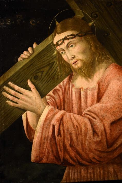 Christ Carrying The Cross Master Lombardo Of The Late 16th Century