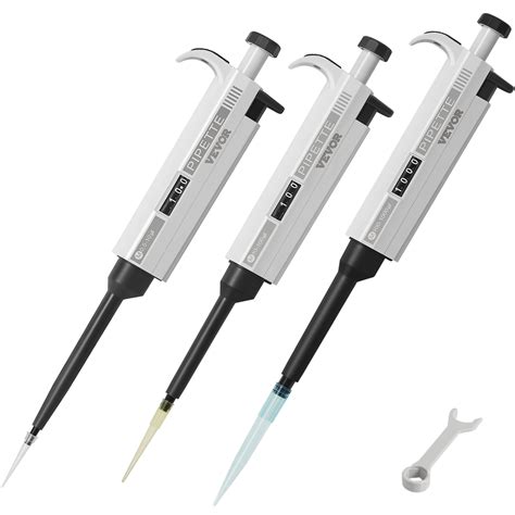 VEVOR Micropipette Kit 3 Single Channel Pipettes 0 5 10μl 10 100μl