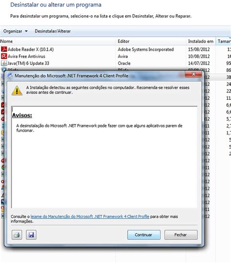 Como Desinstalar O NET Framework
