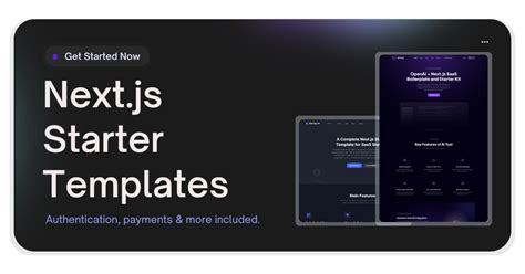 Nextjs Starter Templates With Authentication And More