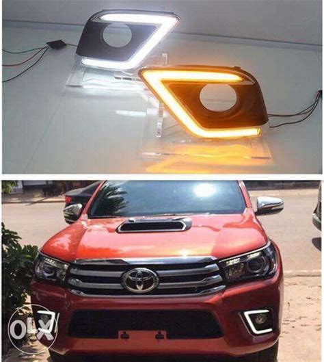 Toyota Hilux Revo 2014 To 2017 Fog Lamp Cover With DRL Car Parts