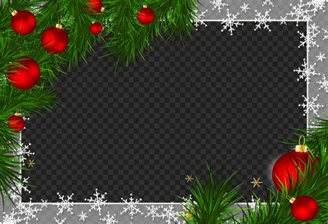 Decorated Christmas Scene Balls Frame Hd Png Citypng