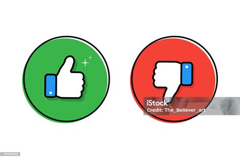 親指を上げ親指を下にします好きか嫌いかベクターイラストレーションの線アイコン いいね！ボタンのベクターアート素材や画像を多数ご用意