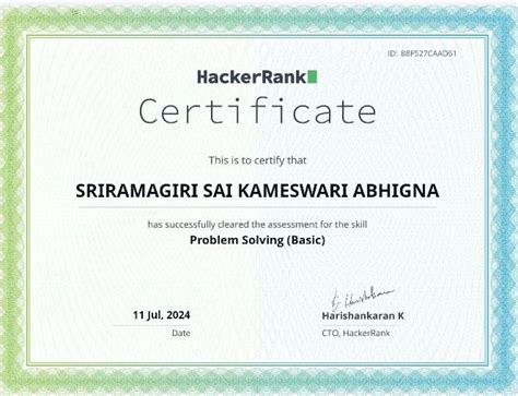 Saikameswariabhigna Sriramagiri On Linkedin Achievement