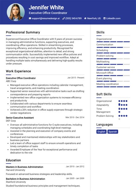 12 Executive Office Coordinator Resume Examples And Templates For 2024