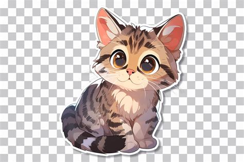🐱 Cute Tabby Cat Png Free Adorable Kitty Sticker Download 💖