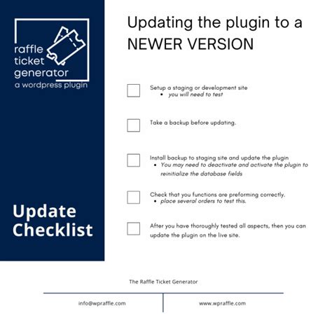 Plugin Checklist Wordpress Raffle Ticket Generator For Woocommerce