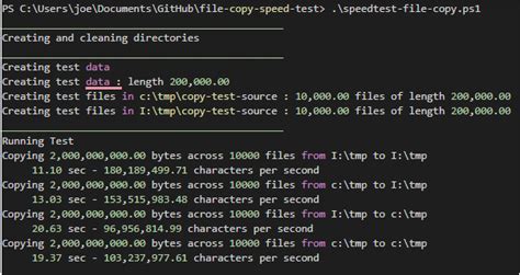 additional file copy speedtest benchmarks show smaller than expected