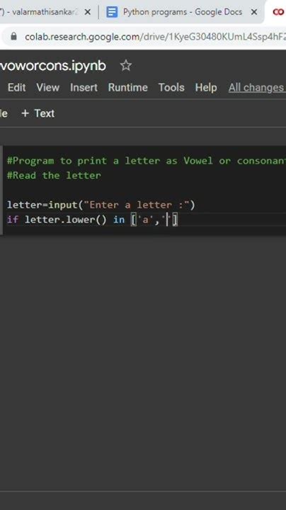 Python Program To Find Vowels And Consonants Shorts Youtube