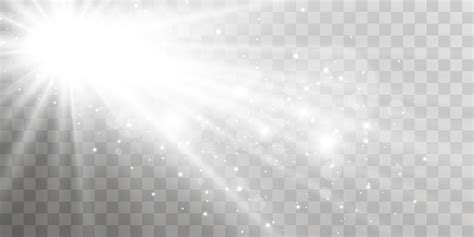 밝고 아름다운 별 투명한 배경에 대한 조명 효과의 벡터 일러스트레이션입니다 광선에 대한 스톡 벡터 아트 및 기타 이미지 광선 디자인 렌즈 플레어 Istock