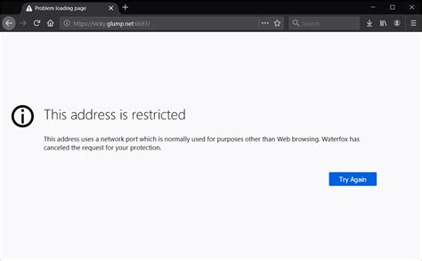 Waterfox Refuses To Connect To Https Server On Port Issue Browserworks Waterfox