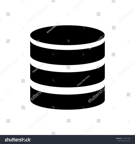 Database Outline Icon Symbol Logo Illustration Stock Vector Royalty