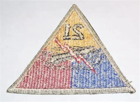 Original Cut Edge Ww Era St Armored Division Whiteback Patch Picclick Uk