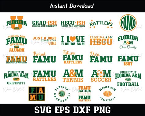 Hbcu Ish Florida Aandm University Svg Hbcu Bundle Svg Etsy