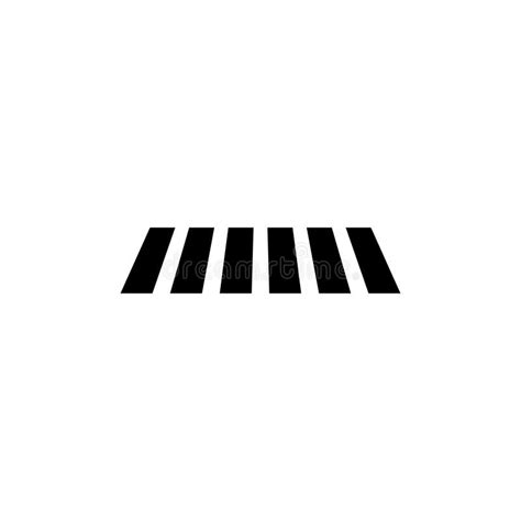 Zebra Crossing Icon Set Pedestrian Safety Crosswalk Vector Symbol In A
