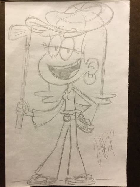Leni Loud Golf Queen Sketch Justdef Fanart By Justd3f On Deviantart