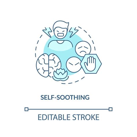 Self Soothing Turquoise Concept Icon Emotional Condition Ptsd Coping