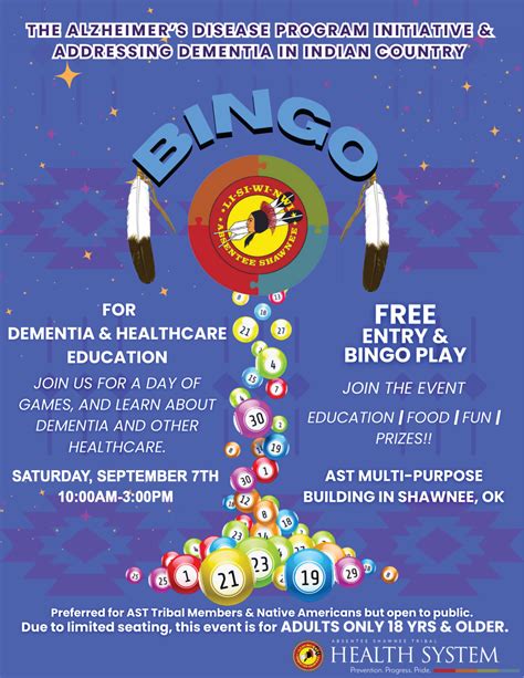 Dementia Bingo Event Absentee Shawnee Tribe