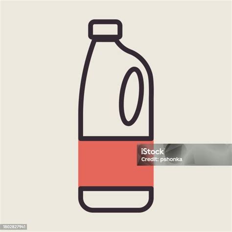 Ikon Vektor Botol Plastik Susu Ilustrasi Stok Unduh Gambar Sekarang