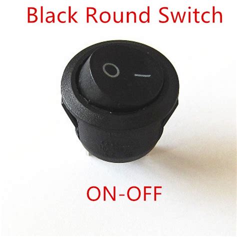10PCS ON OFF Round Rocker Toggle Switch 6A 250VAC 20MM ON OFF Plastic