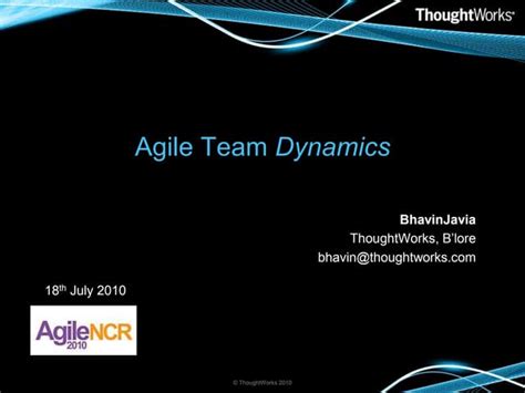 Agile Team Dynamics Pptx