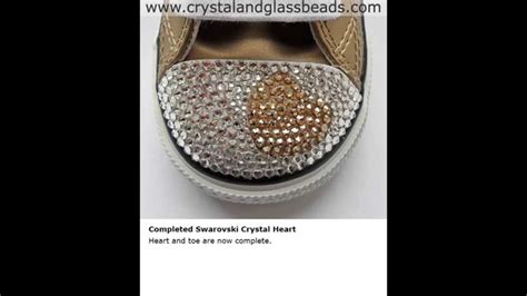 Converse Tutorial How To Crystallize A Heart With Rhinestones Youtube