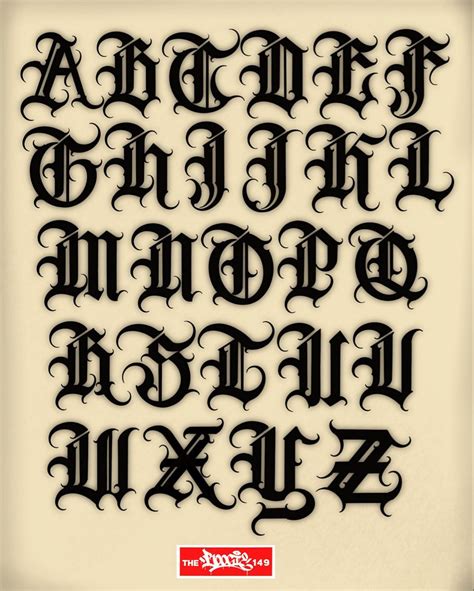 Gothic Vector Uppercase And Lowercase Letters On A White Background