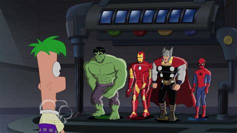Exclusive Sneak Peek Phineas And Ferb Team With Marvel Superheroes