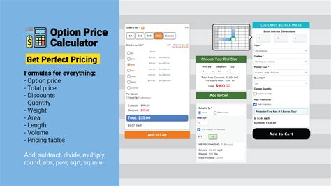 Option Price Calculator Shopify Option Price Calculator Perfect Product Pricing Shopify
