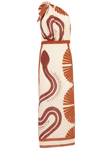 Johanna Ortiz Natural Ecosystem Cotton Dress Neutrals Farfetch Uk