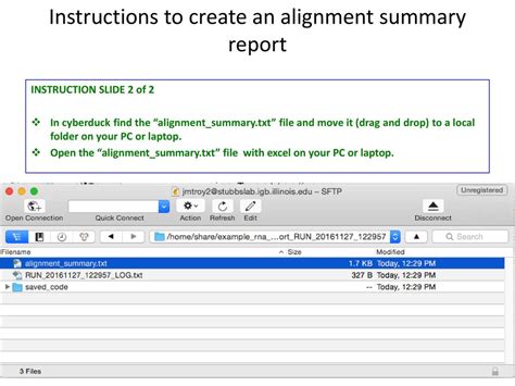 stubbs lab bioinformatics 4 alignment summary report and count files