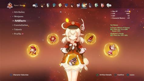 The Best Klee Dps Build In Genshin Impact Weapons Artifacts And