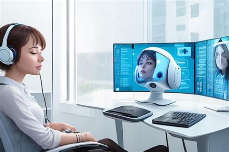 Premium AI Image AI Provide Emotional Support In The Futuristic Home