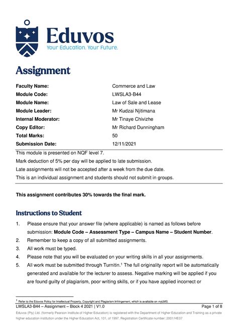 Lwlsa B Assignment Block V Lwsla B Assignment