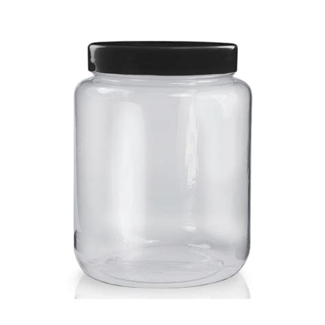 Polyjar Plastic Jar 500ml Clear Including 70mm Lid