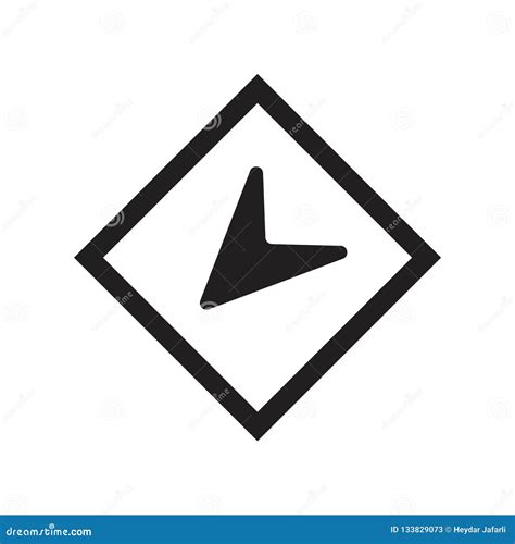 Round Location Indicator Icon Vector Sign And Symbol Isolated On Stock