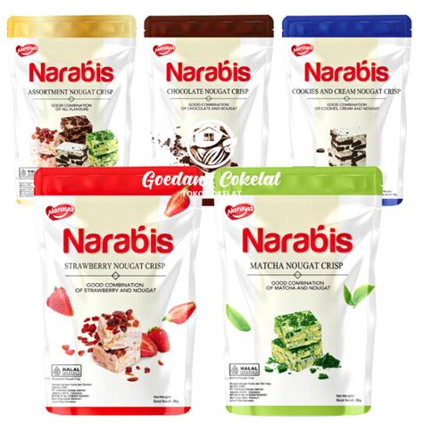 Jual Naraya Narabis Nougat Chocolate Strawberry Matcha Cookies Cream