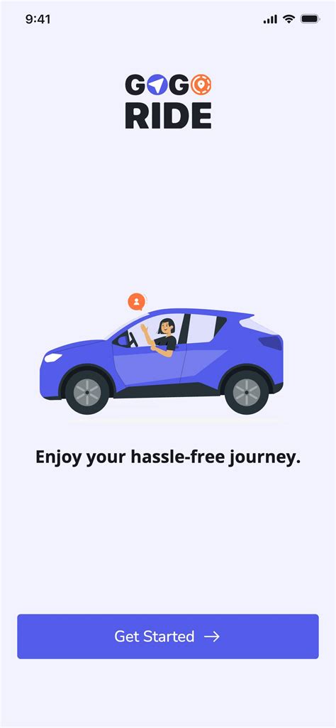 Ride Sharing App Template Visily