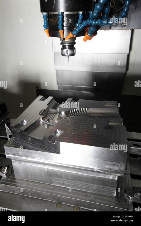 Cnc Lathe Processing Stock Photo Alamy