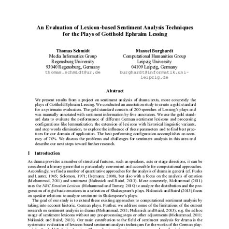 An Evaluation Of Lexicon Based Sentiment Analysis Techniques For The