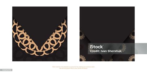 고급스러운 패턴이 있는 블랙 의 정사각형 인쇄 엽서 디자인 텍스트 및 빈티지 장식품을위한 장소초대 카드 템플릿 0명에 대한 스톡 벡터 아트 및 기타 이미지 Istock