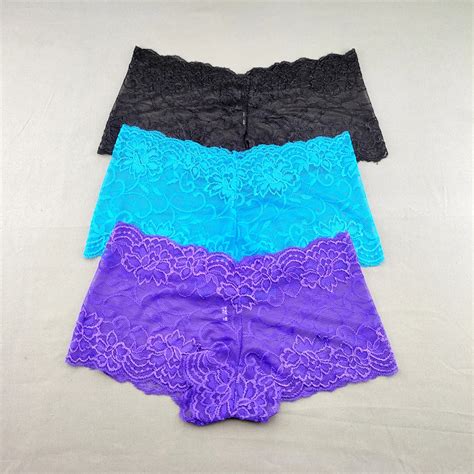B Xer De Encaje Transpirable Para Mujer Ropa Interior Sexy De Cintura Baja Bragas Caladas Lencer 